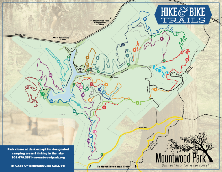 Hike & Bike Map - Mountwood Park
